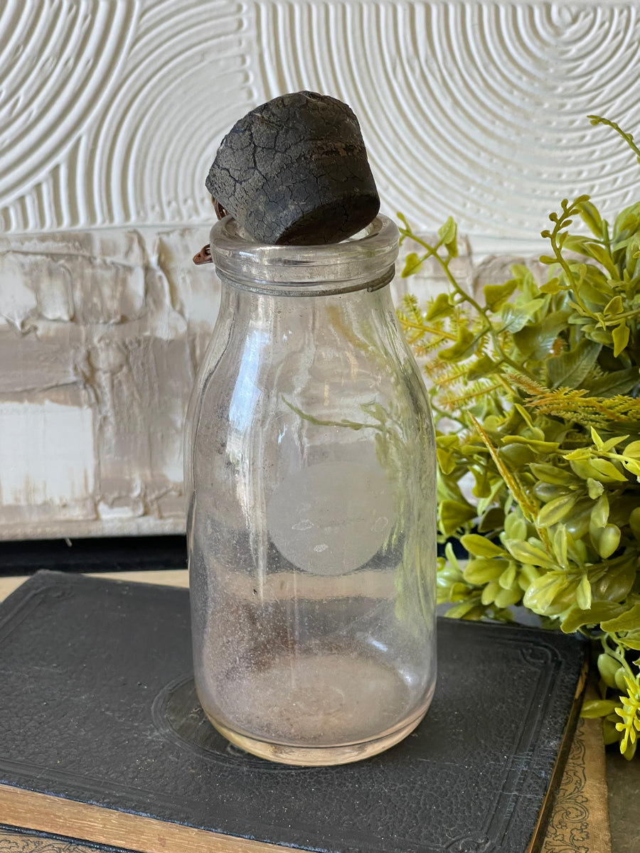 Vintage Milk Bottle With 43 Cork – The Gentleman's Stache, DBA Mercantile 1858