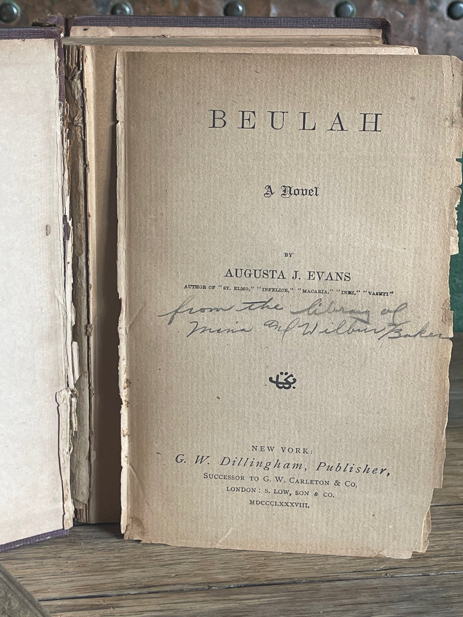 Antique Book Beulah 1888 – The Gentleman's Stache, DBA Mercantile 1858