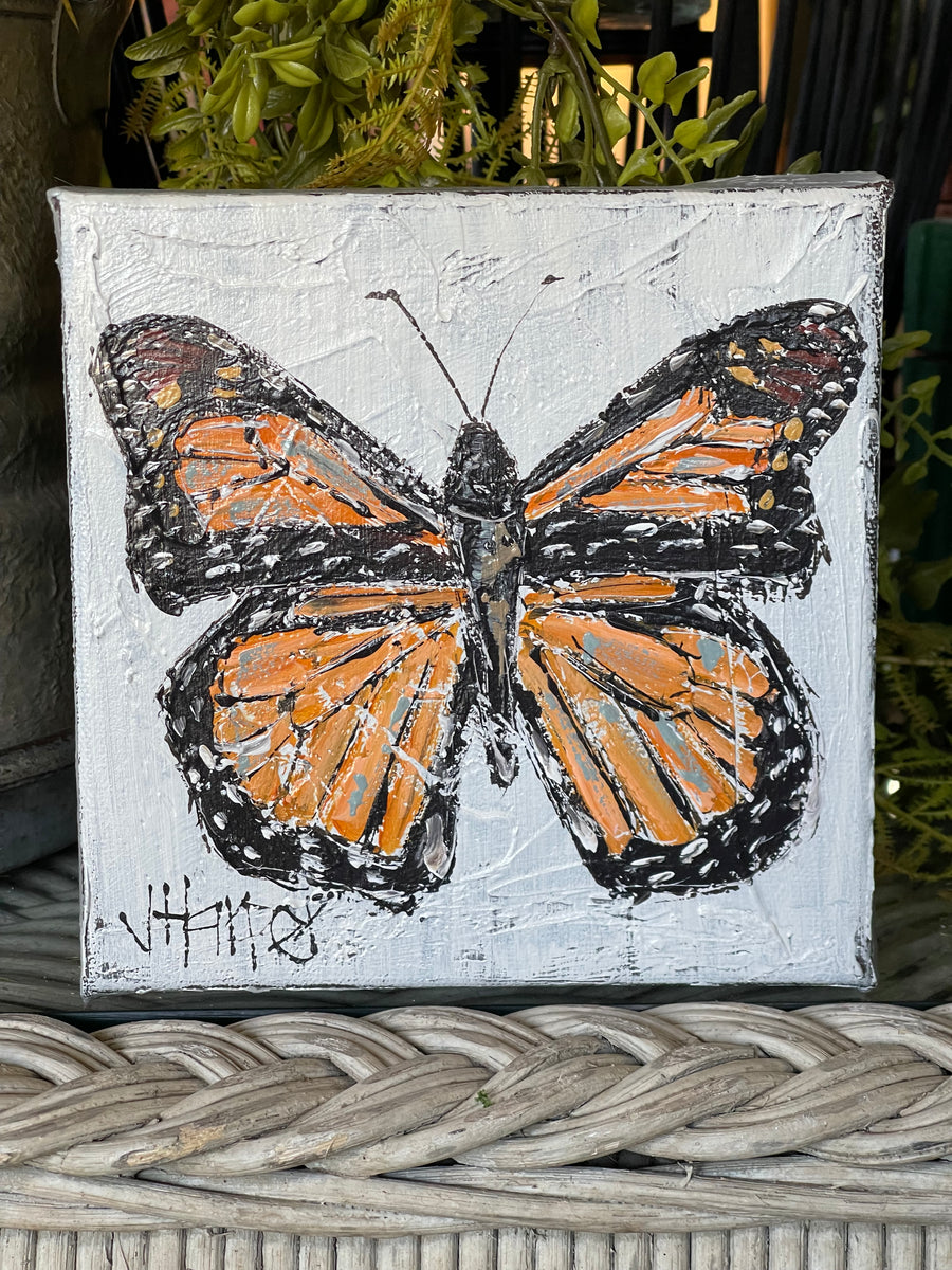Jill Harper 6" Butterfly Canvas Painting – The Gentleman's Stache, DBA ...