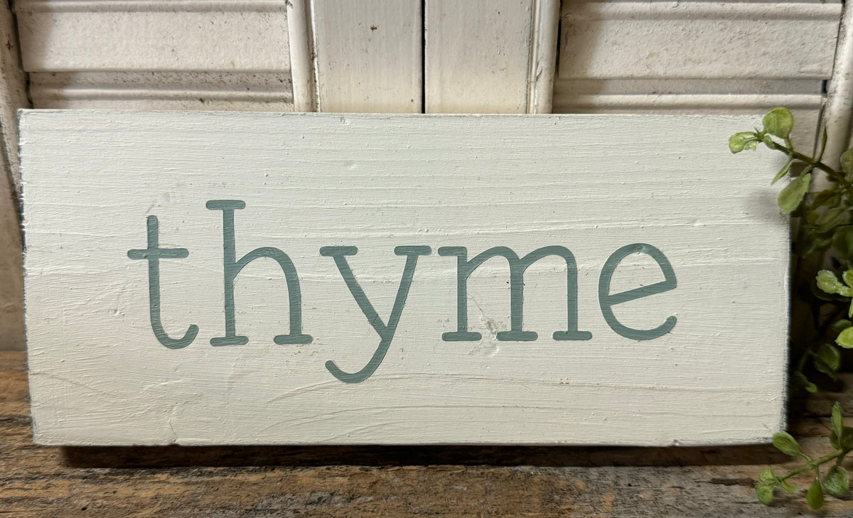 Handmade Reclaimed Wood “Thyme” Sign – The Gentleman's Stache, DBA ...