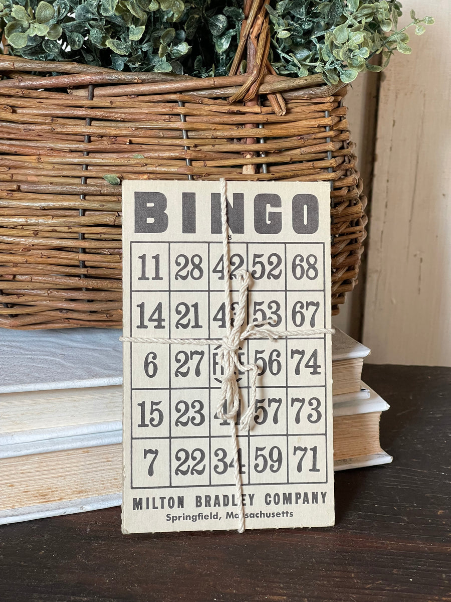 Stack of Four Bingo Cards – The Gentleman's Stache, DBA Mercantile 1858