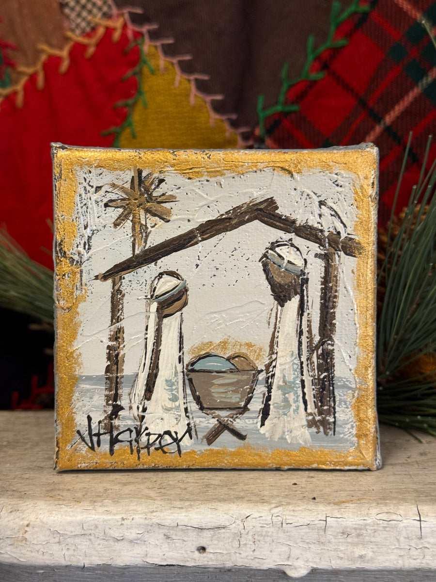 Jill Harper 4" Nativity Canvas Art – The Gentleman's Stache, DBA ...