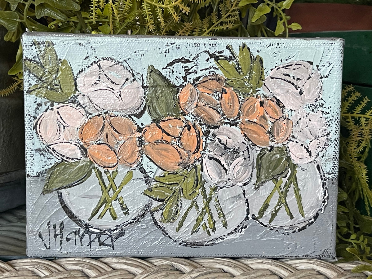 Jill Harper 5" x 7" Vases Canvas Painting – The Gentleman's Stache, DBA ...