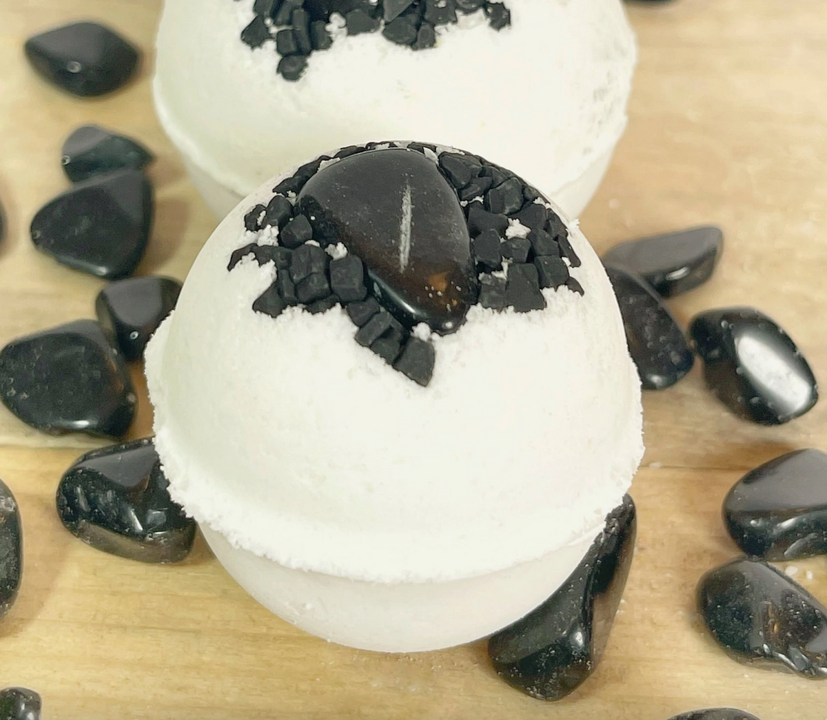 Obsidian & Black Lava Salt Bath Bomb w/ Gem – The Gentleman's Stache ...