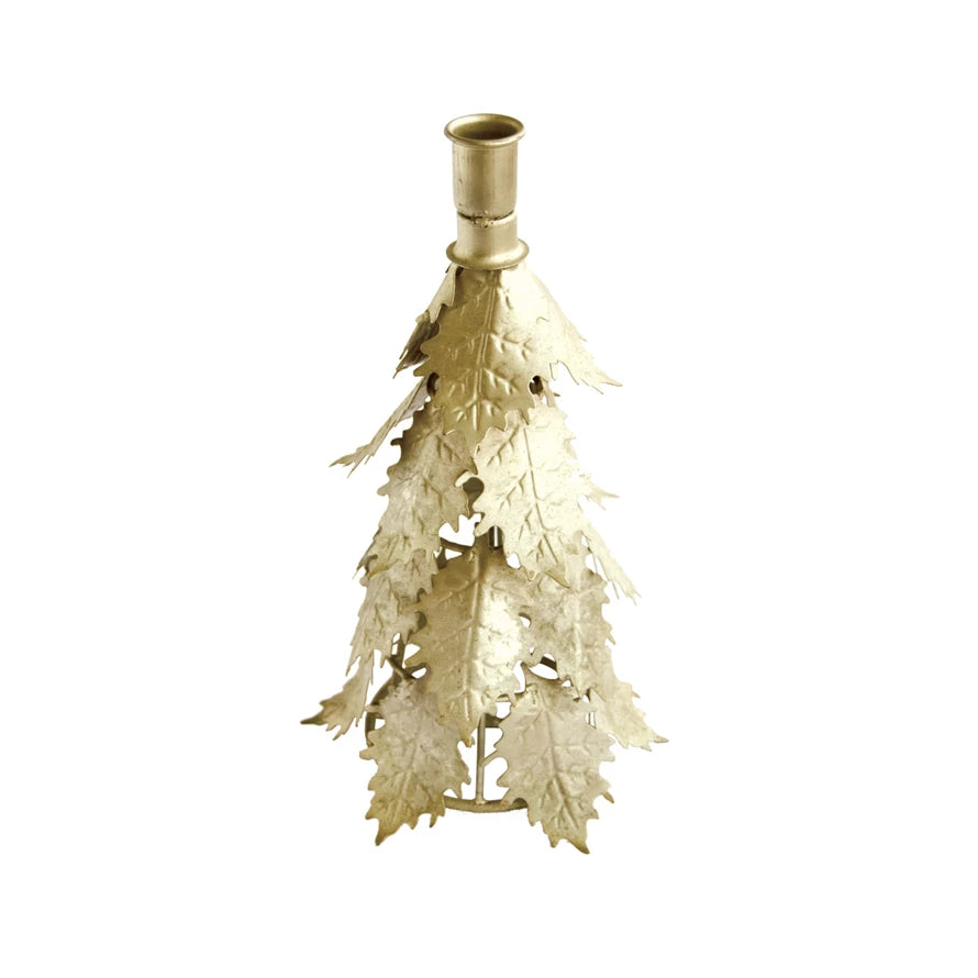 Large Pewter Metal Tree-Shaped Taper Holder – The Gentleman's Stache ...