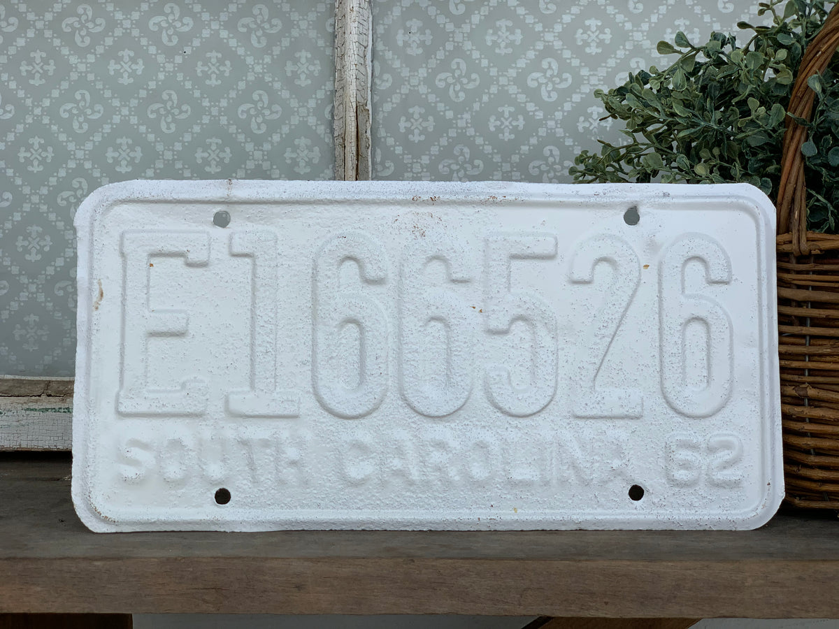 Vintage Painted License Plate – The Gentleman's Stache, DBA Mercantile 1858