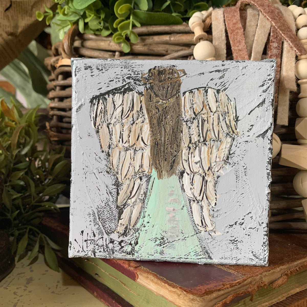 Jill Harper 5" Angel Canvas Art – The Gentleman's Stache, DBA ...