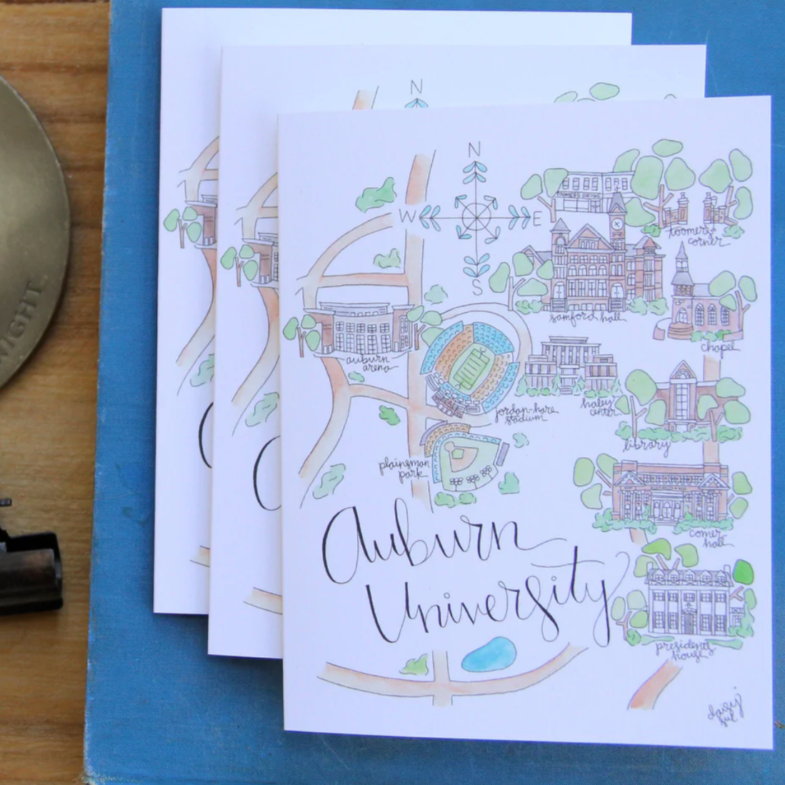Auburn University Note Cards Set – The Gentleman's Stache, DBA ...