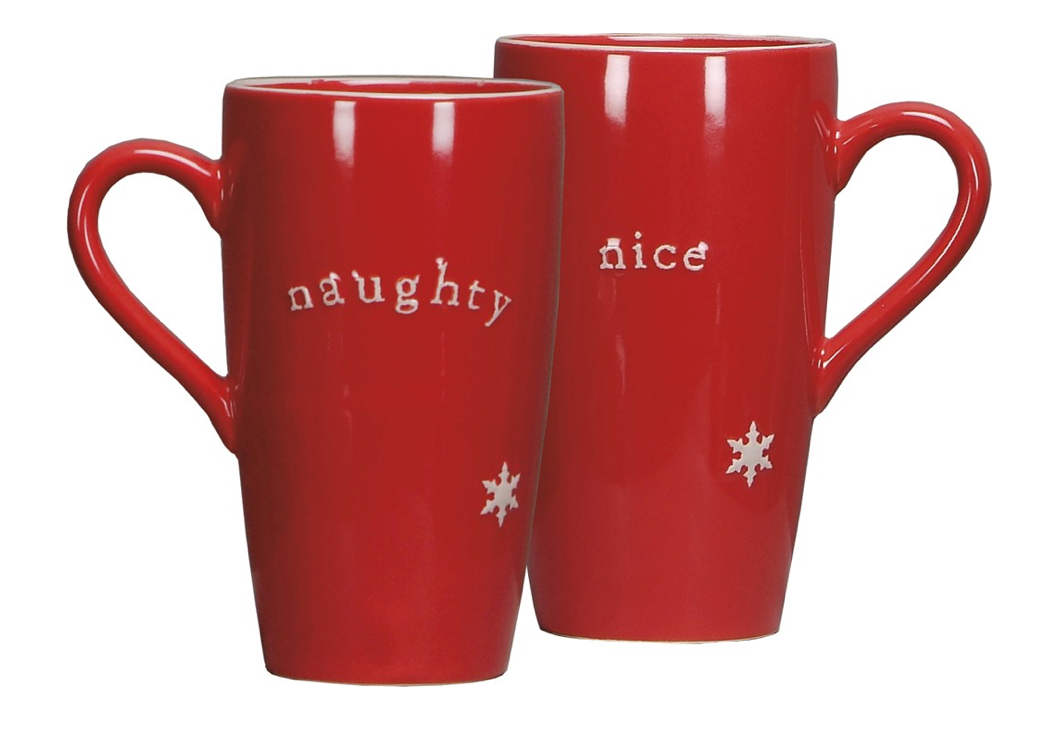 Red Stoneware Naughty/Nice Latte Mug – The Gentleman's Stache, DBA ...