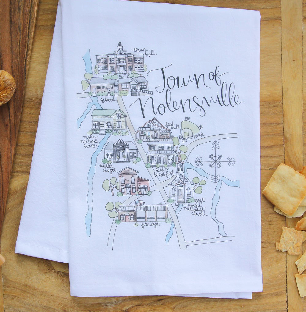 Town of Nolensville Map Tea Towel – The Gentleman's Stache, DBA ...