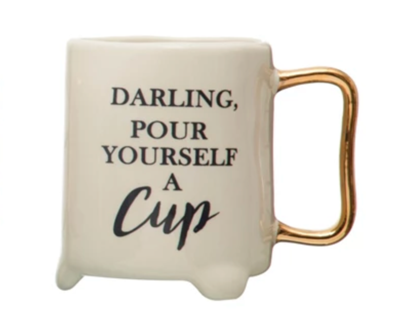 Stoneware Footed Mug w/ Gold Electroplating & Sentiment – The Gentleman ...