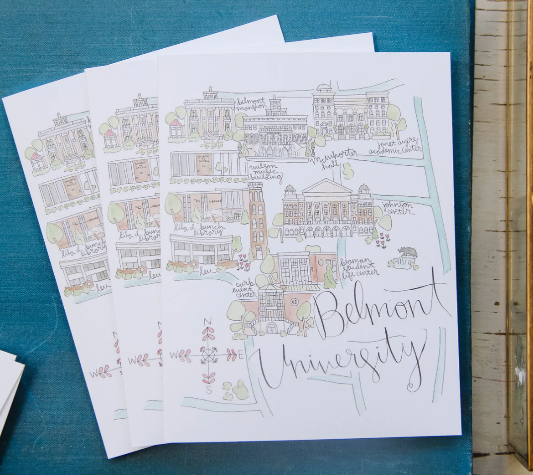 Belmont University Note Cards Set – The Gentleman's Stache, DBA ...